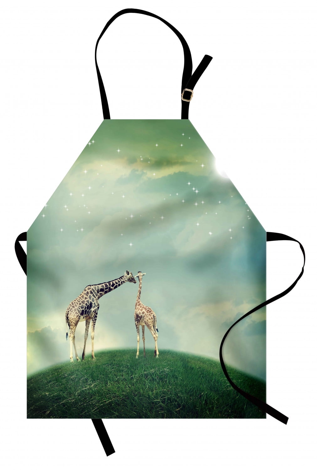Giraffe Apron Mother Child Animal on Meadow Fairytale Atmosphere ...