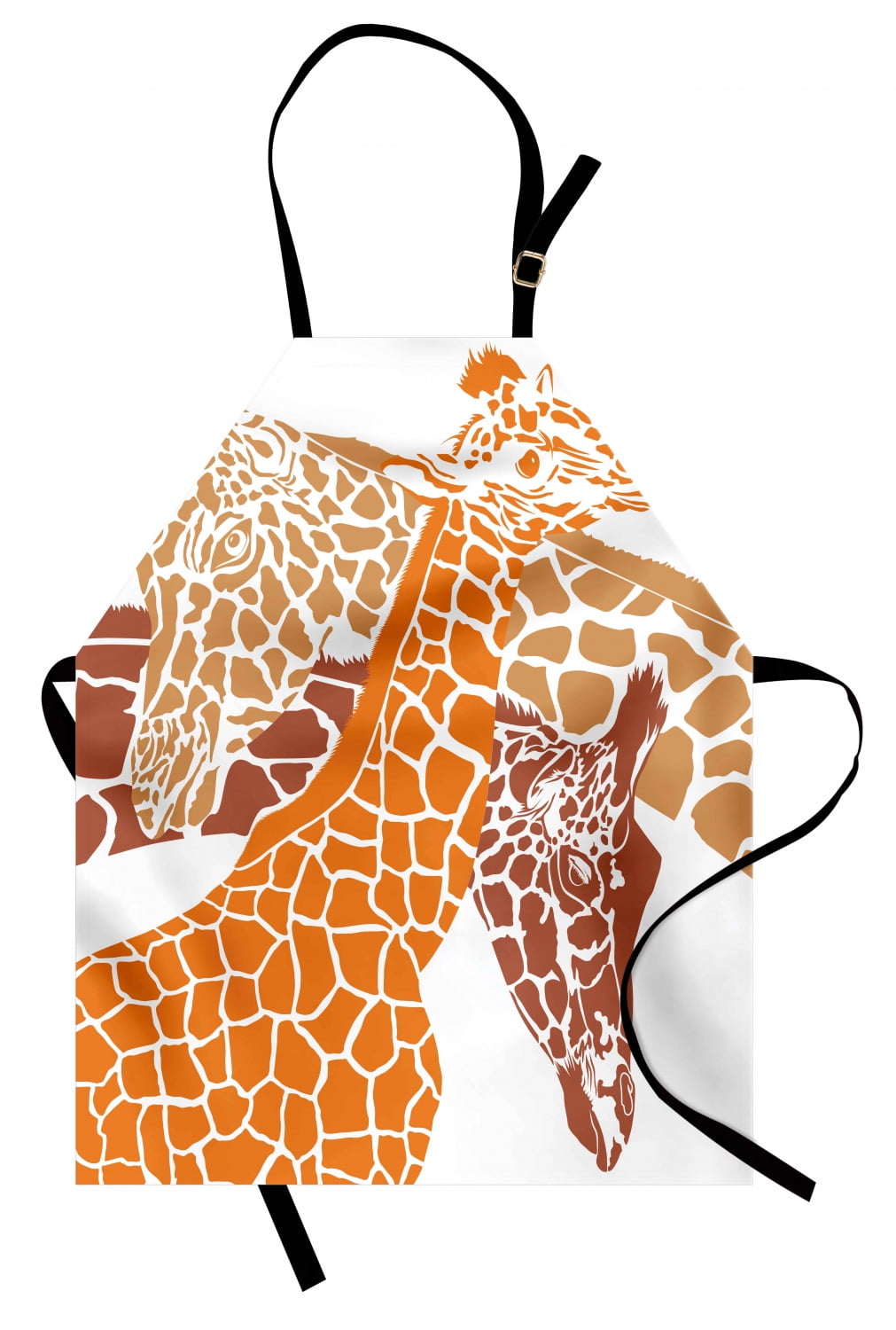 Giraffe Apron Sketch of A Family Safari Wildlife in African Tall Animal ...