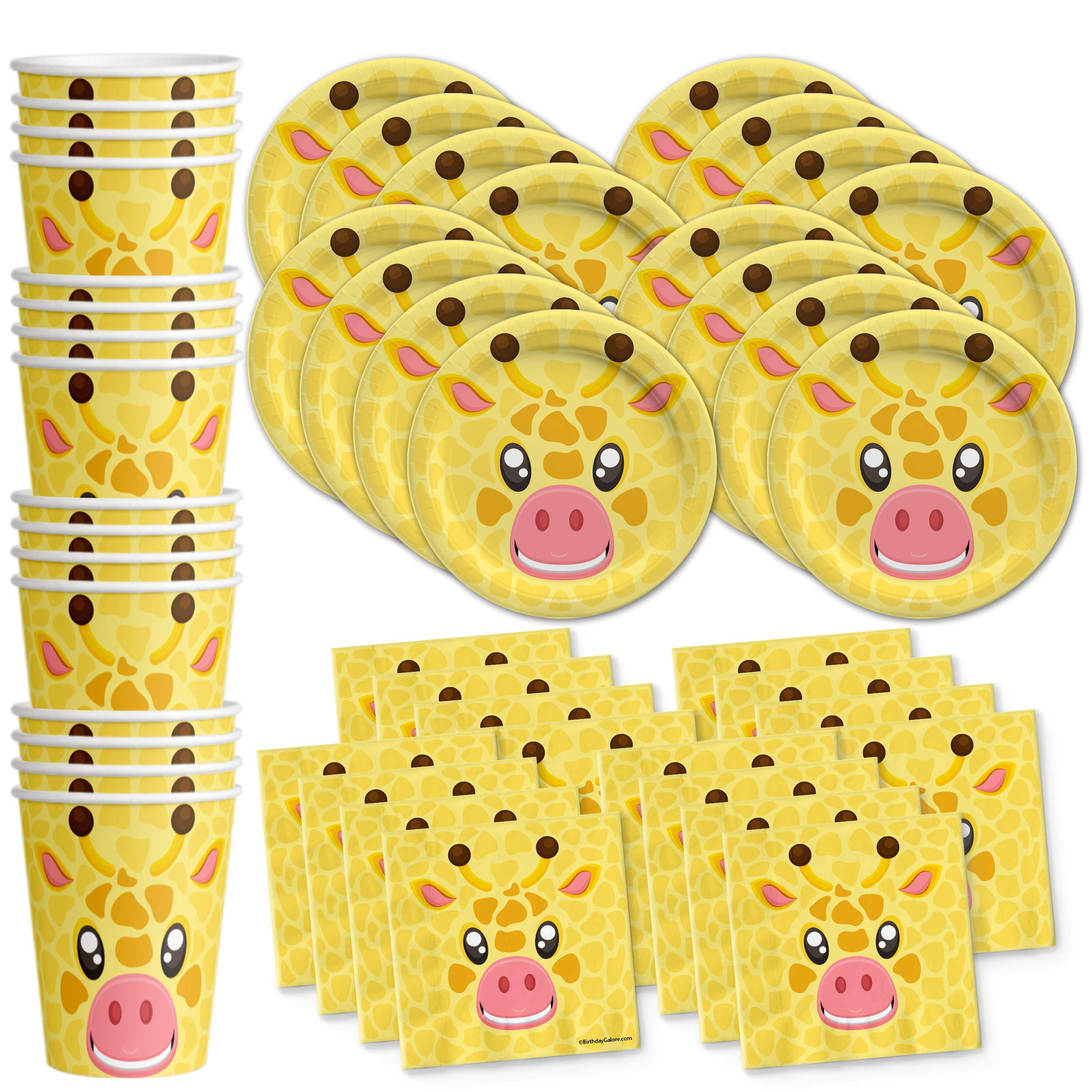 Giraffe Birthday Party Supplies MMF7 - Jungle Animal Party Supplies ...