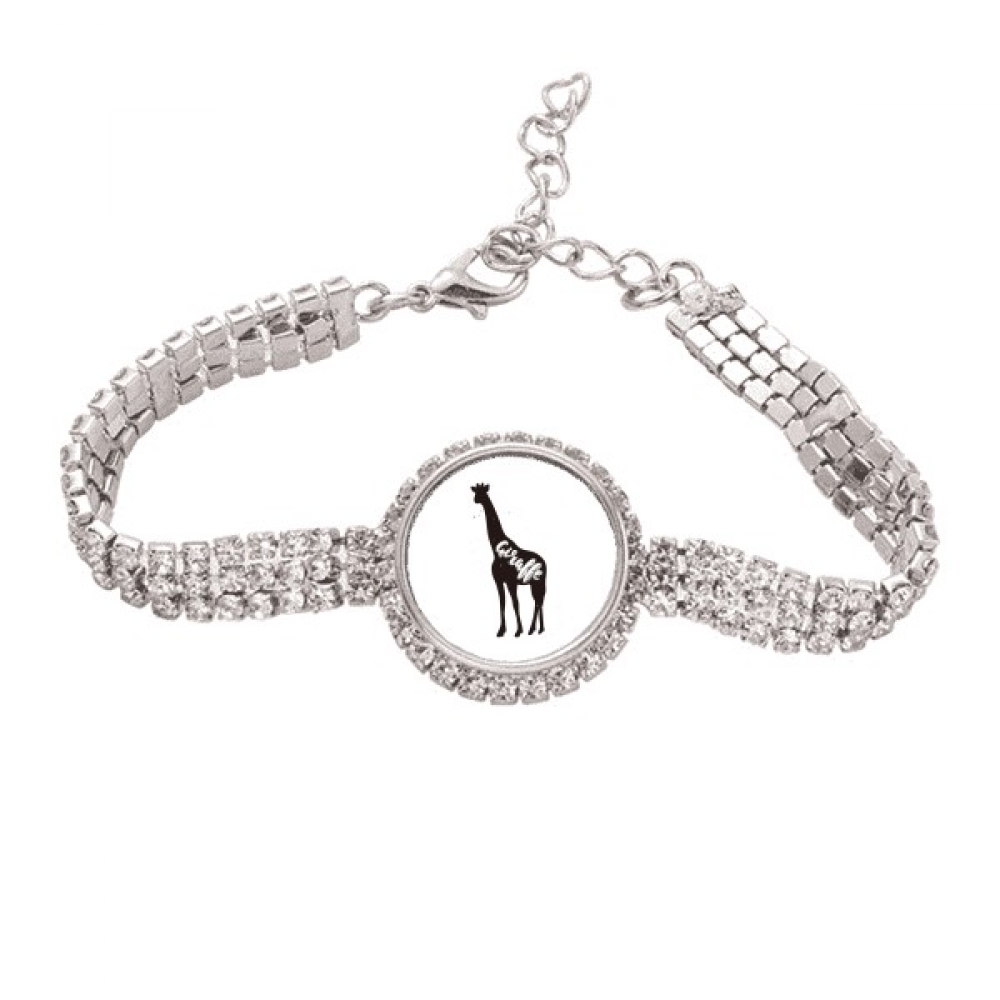 Giraffe Black And White Animal Tennis Chain Anklet Bracelet Diamond ...