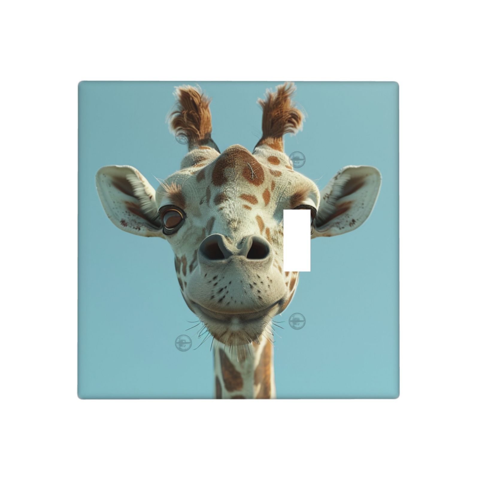 Giraffe Blue Switch Cover Decorative Wall Plate / 2-Gang 1-Toggle ...