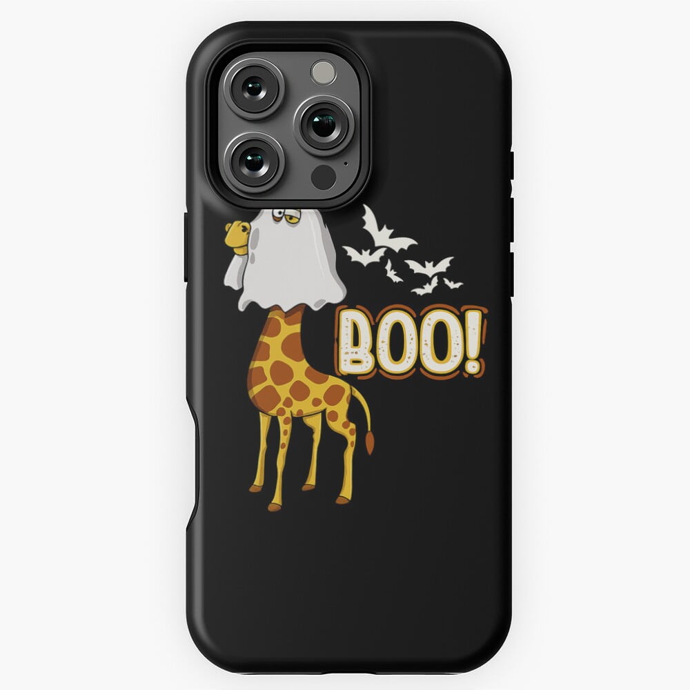 Giraffe Boo Funny Halloween Phone Case for iPhone 16 15 14 13 12 11 Pro ...