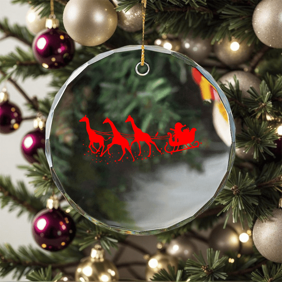 Giraffe Camelopard Fans Ornament, Home Decoration #1813, Crystal Glass ...