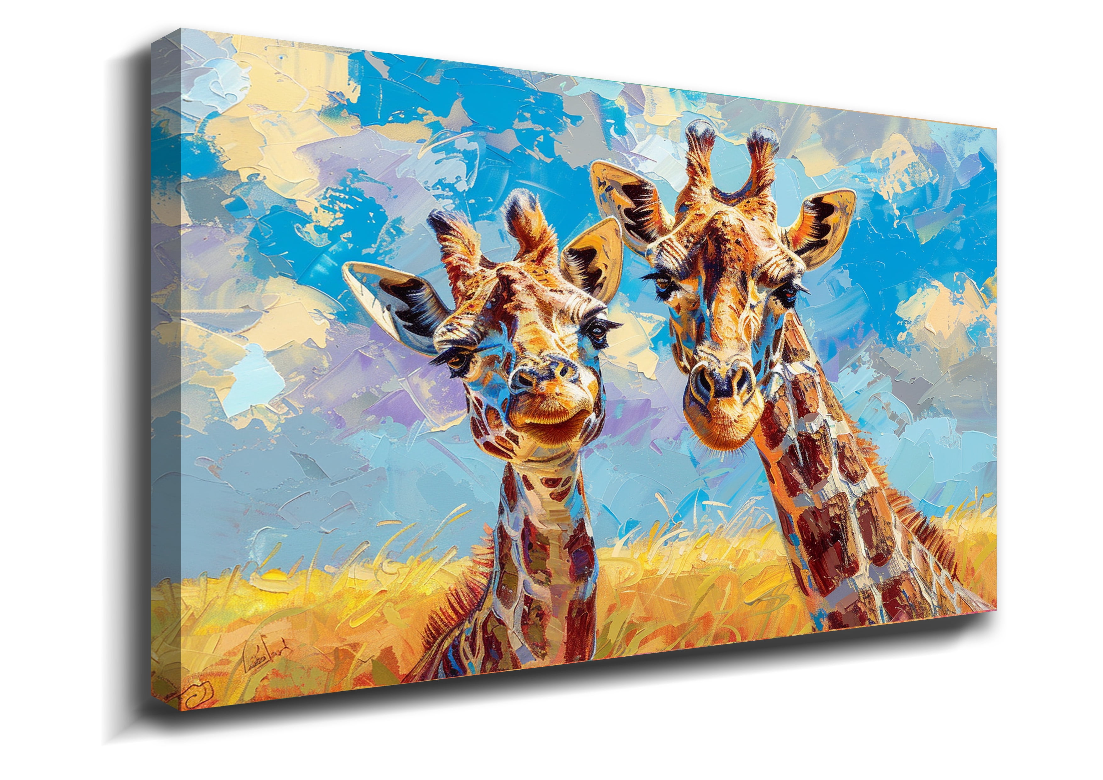 Giraffe Canvas Wall Art Giraffes Wall Decor Giraffe Canvas Art For ...