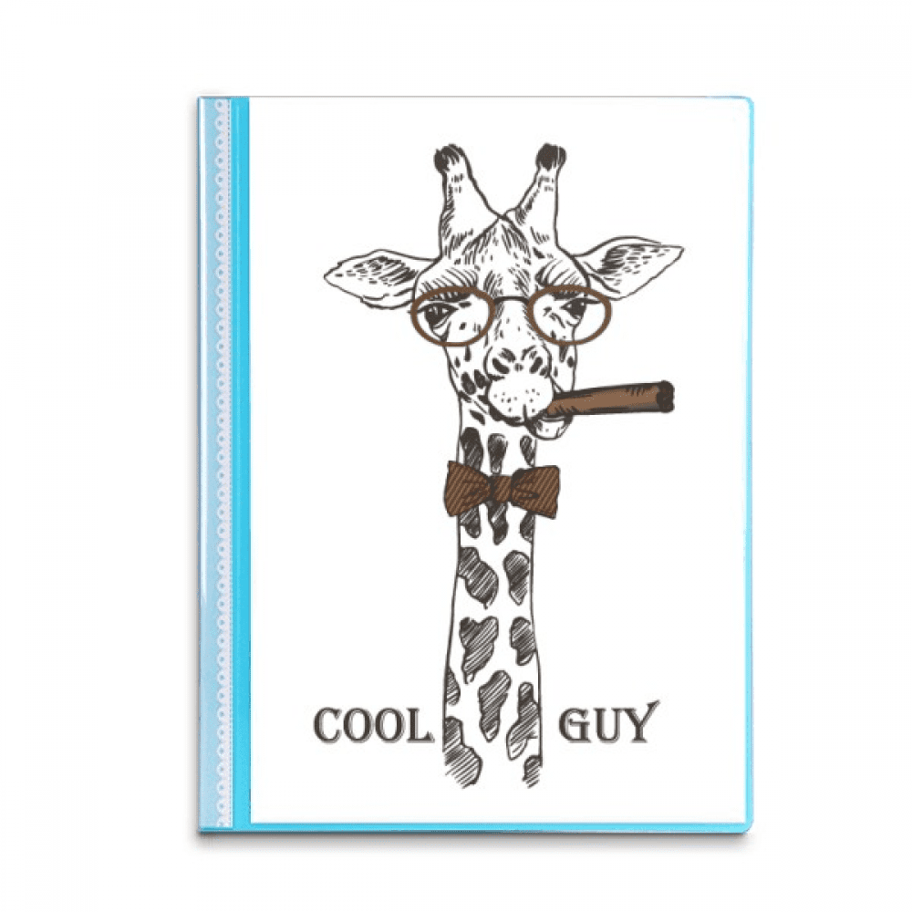 Giraffe Cartoon Animal Brown Book Sheet Protectors Portfolio Binder ...