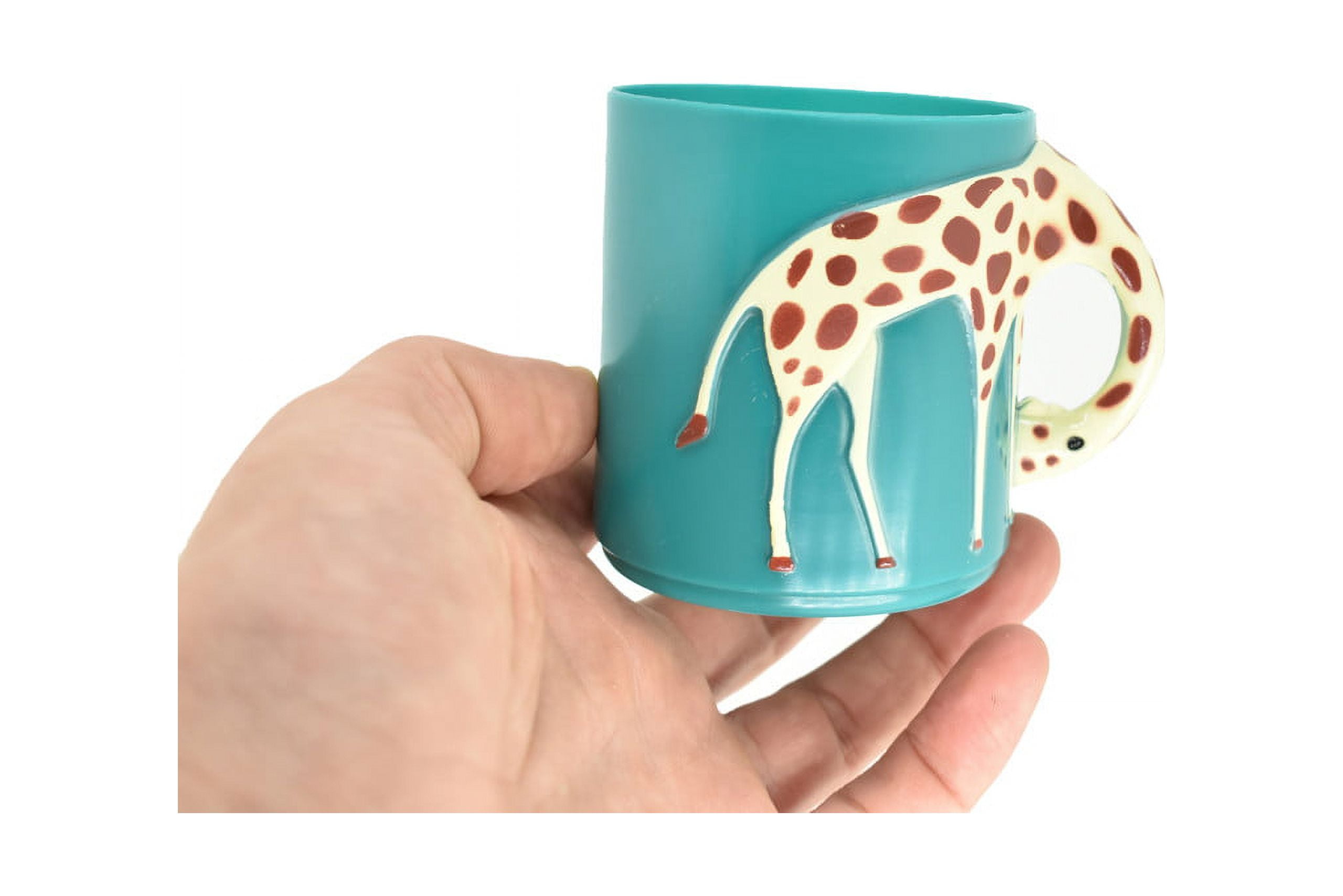 Giraffe, Children's Plastic Drinking Cup, Turquoise, Blue Green, 3 ...