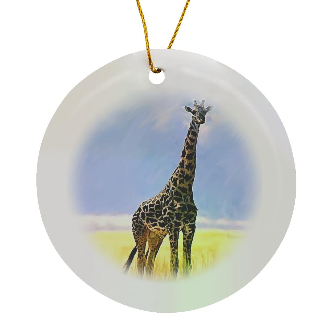 3drose, Giraffe, Circle Porcelain Ornament - Walmart.com