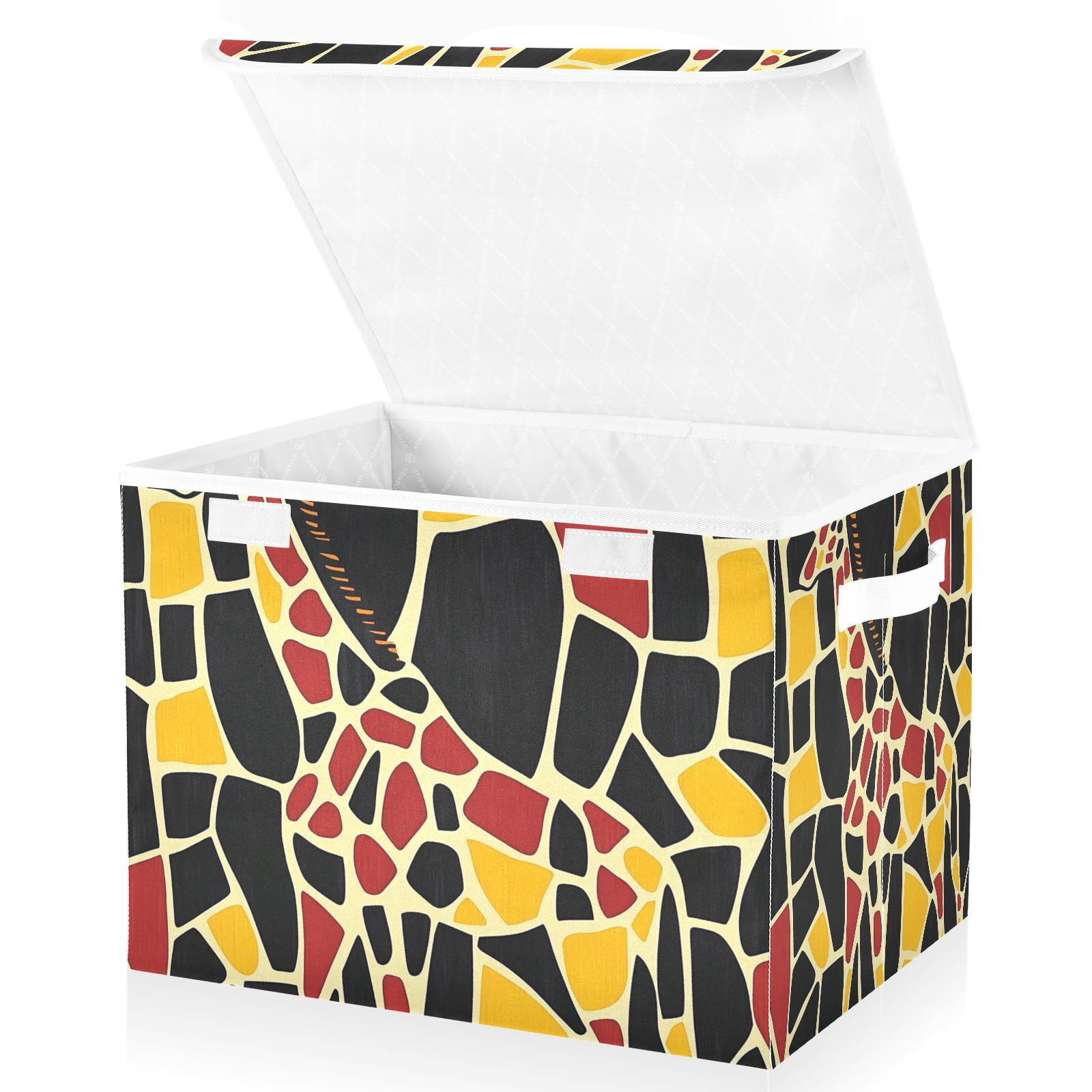 Giraffe Color Blocks Storage Basket for Shelves Foldable Container ...