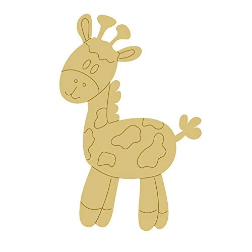 Giraffe Design by Lines Cutout Unfinished Wood Nursery Zoo Animal ...