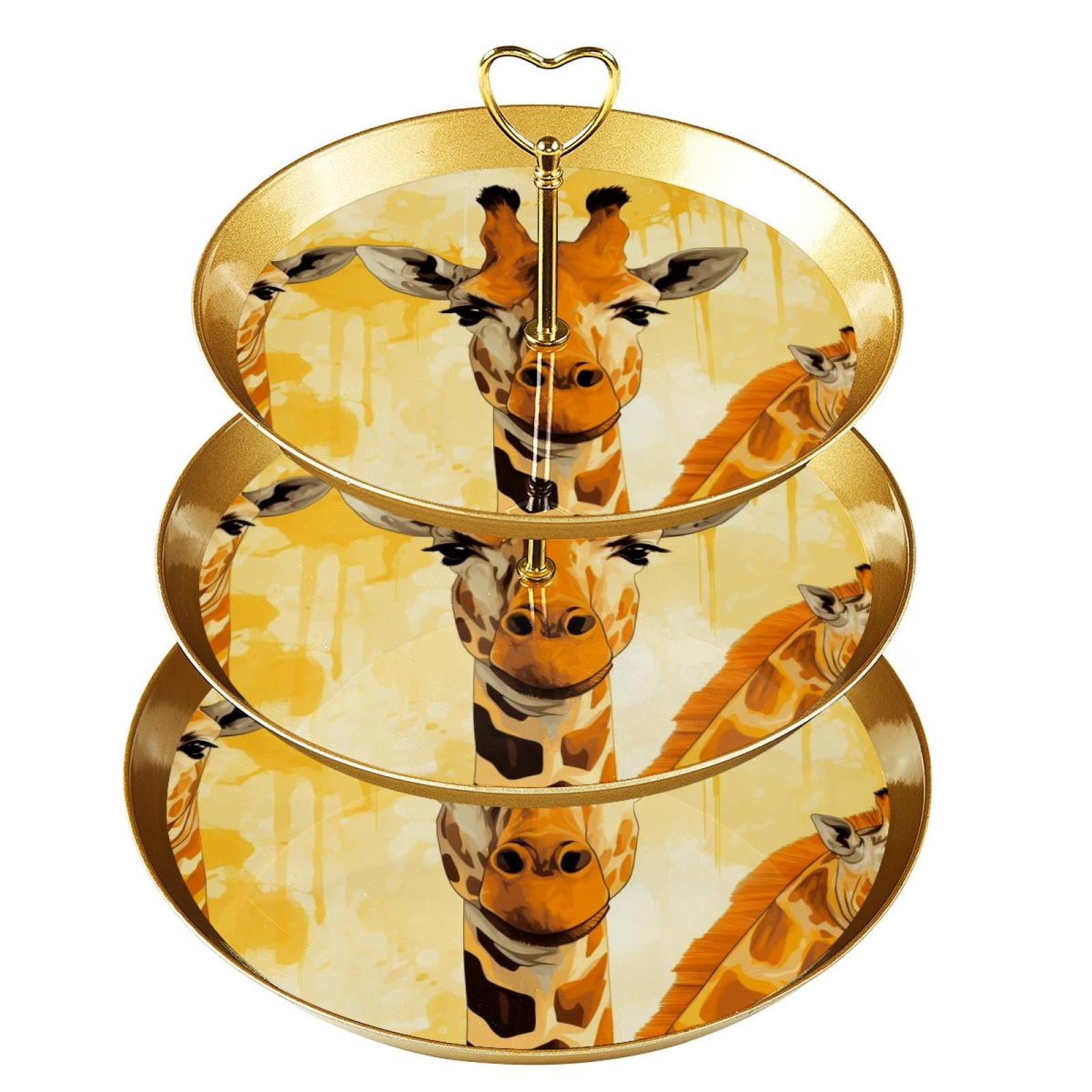Giraffe Elegant Plastic Discs Necklace Holder Stand with Iron Pillars ...