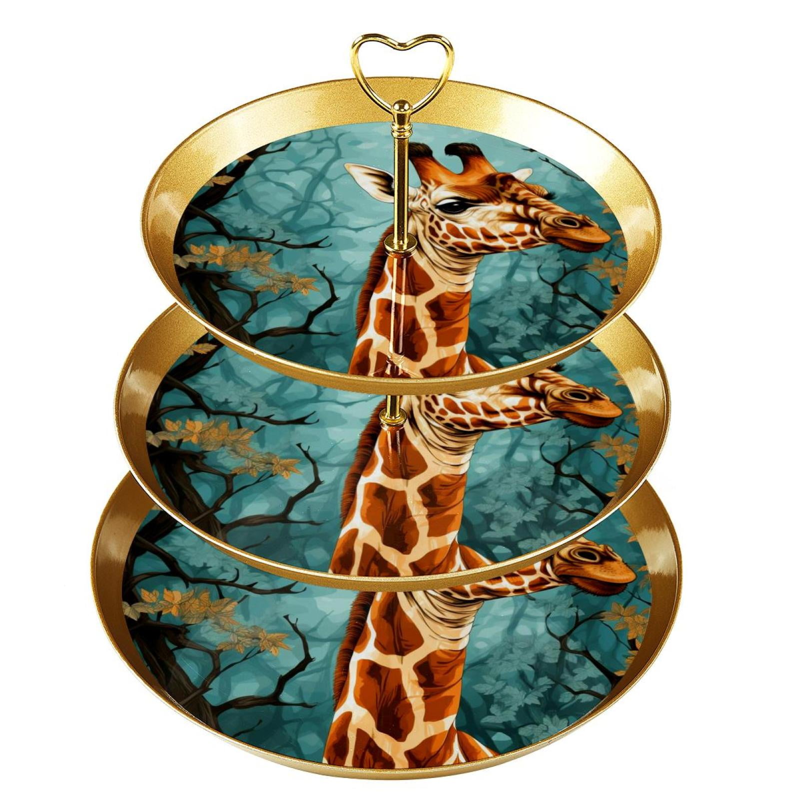 Giraffe Elegant Plastic Discs Necklace Holder Stand with Iron Pillars ...