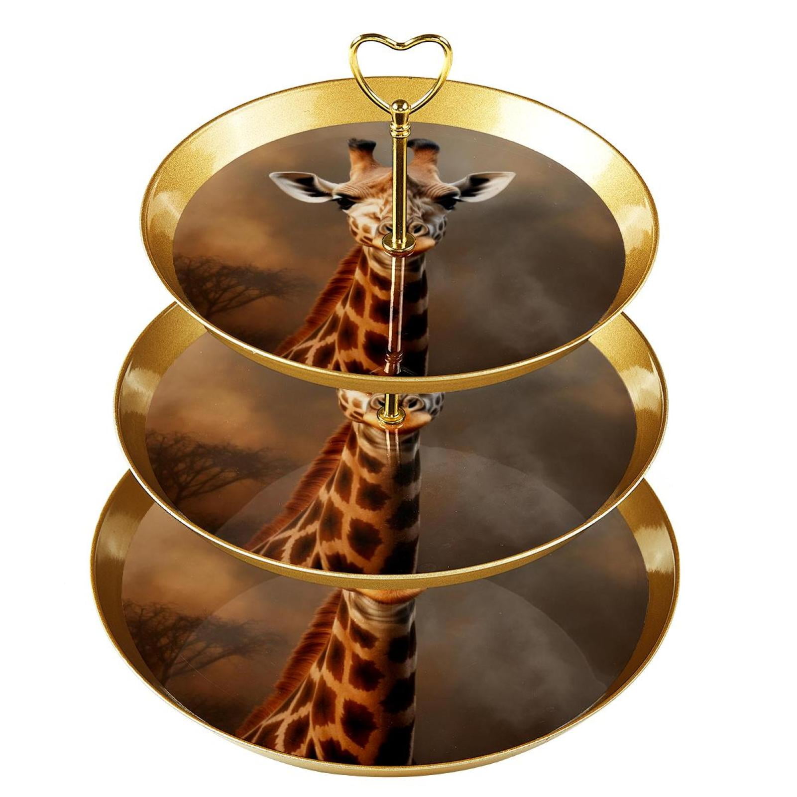 Giraffe Elegant Plastic Discs Necklace Holder Stand with Iron Pillars ...