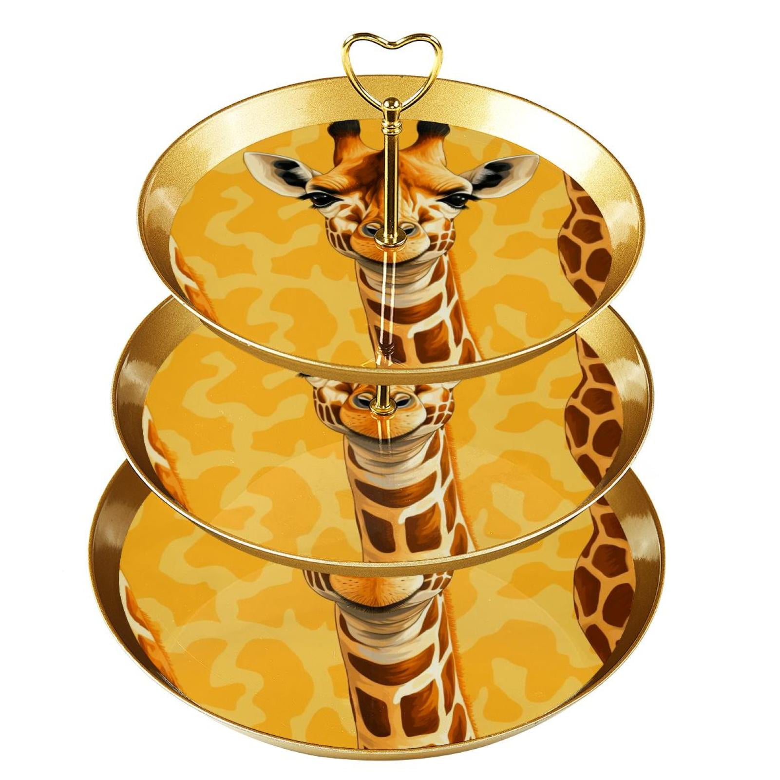 Giraffe Elegant Wedding Dessert Table Decor Set with Plastic Discs and ...