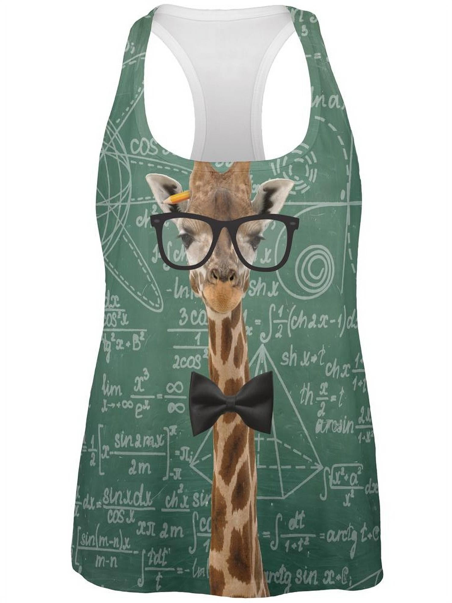 Giraffe Geek Math Formulas All Over Womens Work Out Tank Top Multi X-LG ...