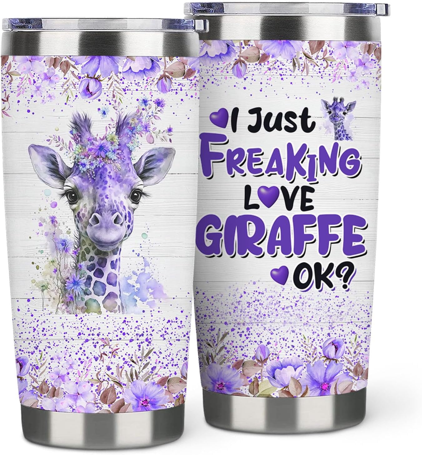 Giraffe Gift for Giraffe Lover,20 oz Giraffe Coffee Cup Double Wall ...