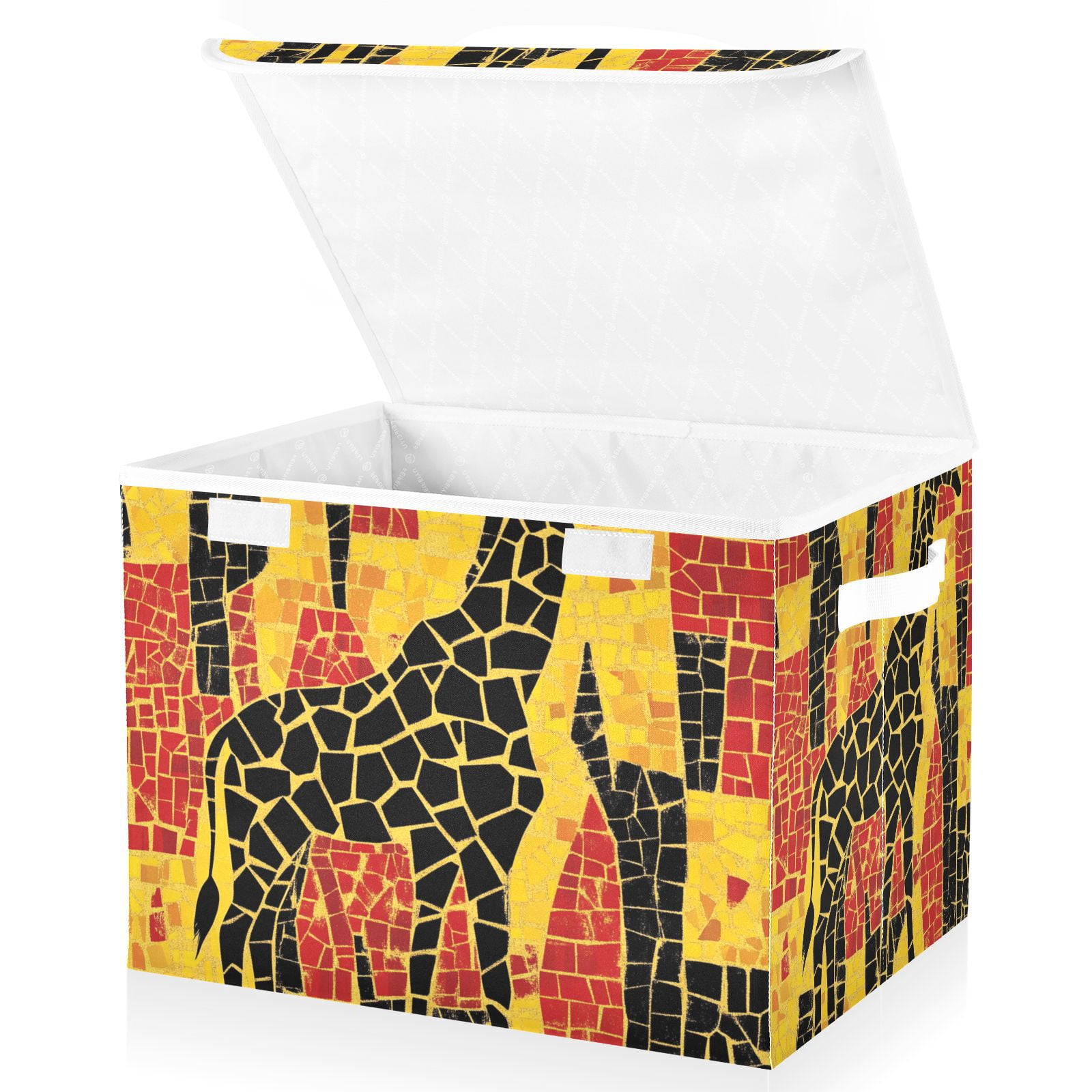 Giraffe Graffiti Colorful Storage Basket for Shelves Foldable Container ...