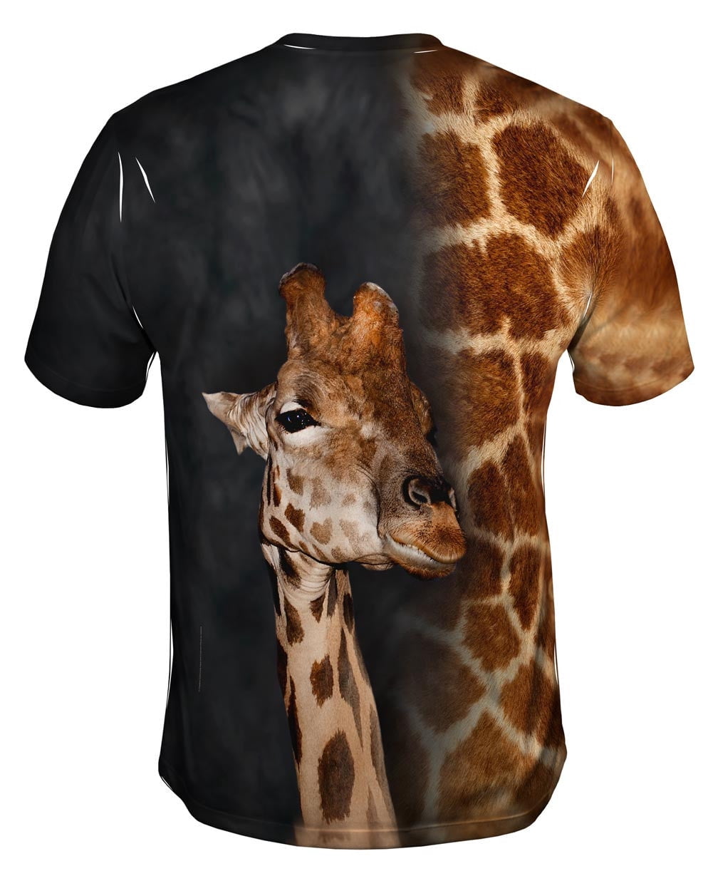 Giraffe Half Skin Mens T-Shirt All Over Print - Walmart.com