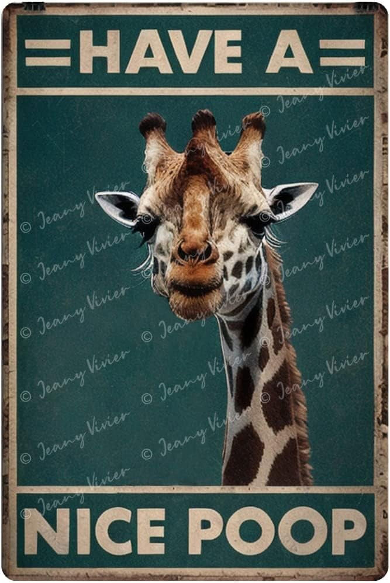 Giraffe Have A Nice Poop Funny Bathroom Decor,Giraffe Art, Giraffe ...