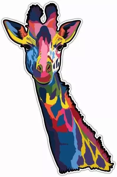 Giraffe Head Abstract Wildlife Animal Car Window Stickerphone Decal ...