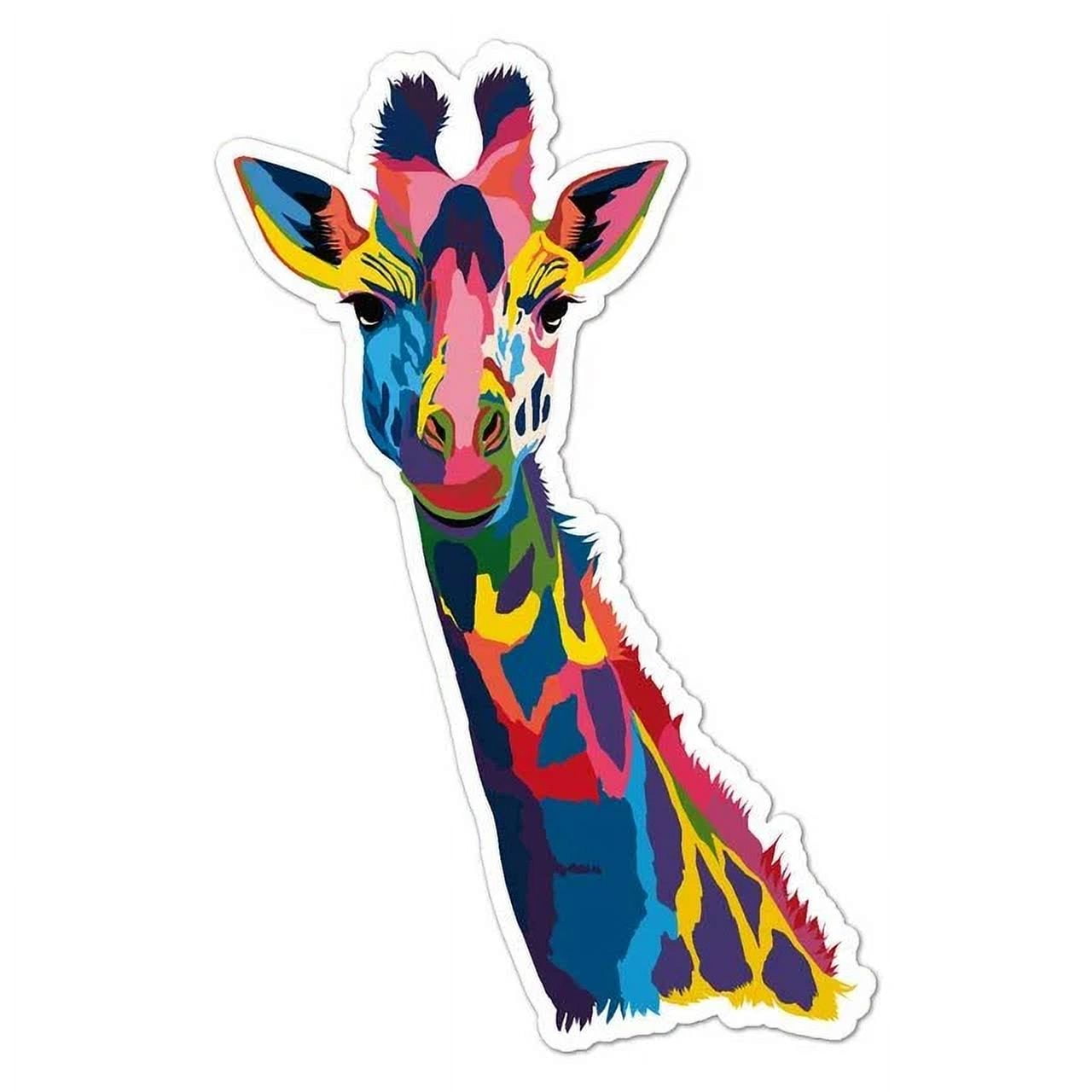 Giraffe Head Sticker Indoor Outdoor Phone Decal Water Bottle Stickers ...