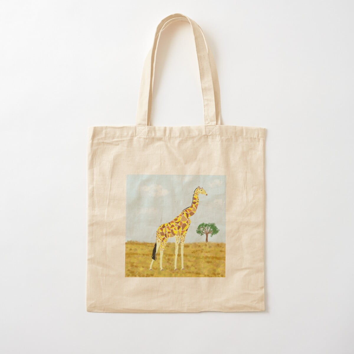 Giraffe In The Wild Cotton Tote Bag Canvas Tote Bag, Family Gift For ...