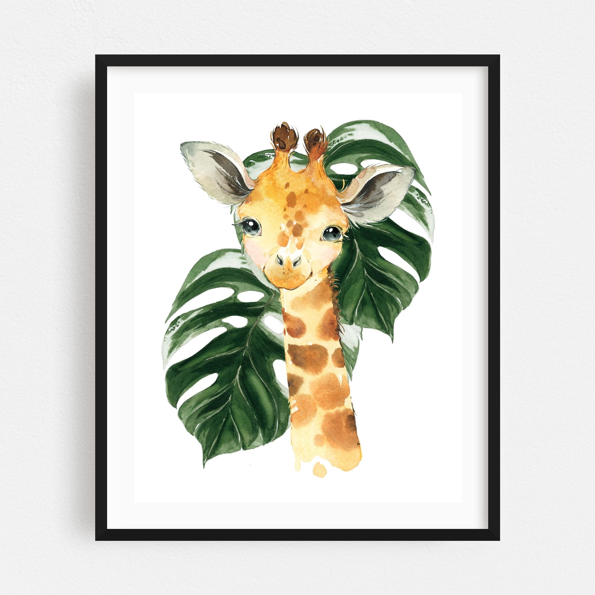 Giraffe, Jungle Animals, Safari Animals, Palm Leaves, Gender Neutral ...