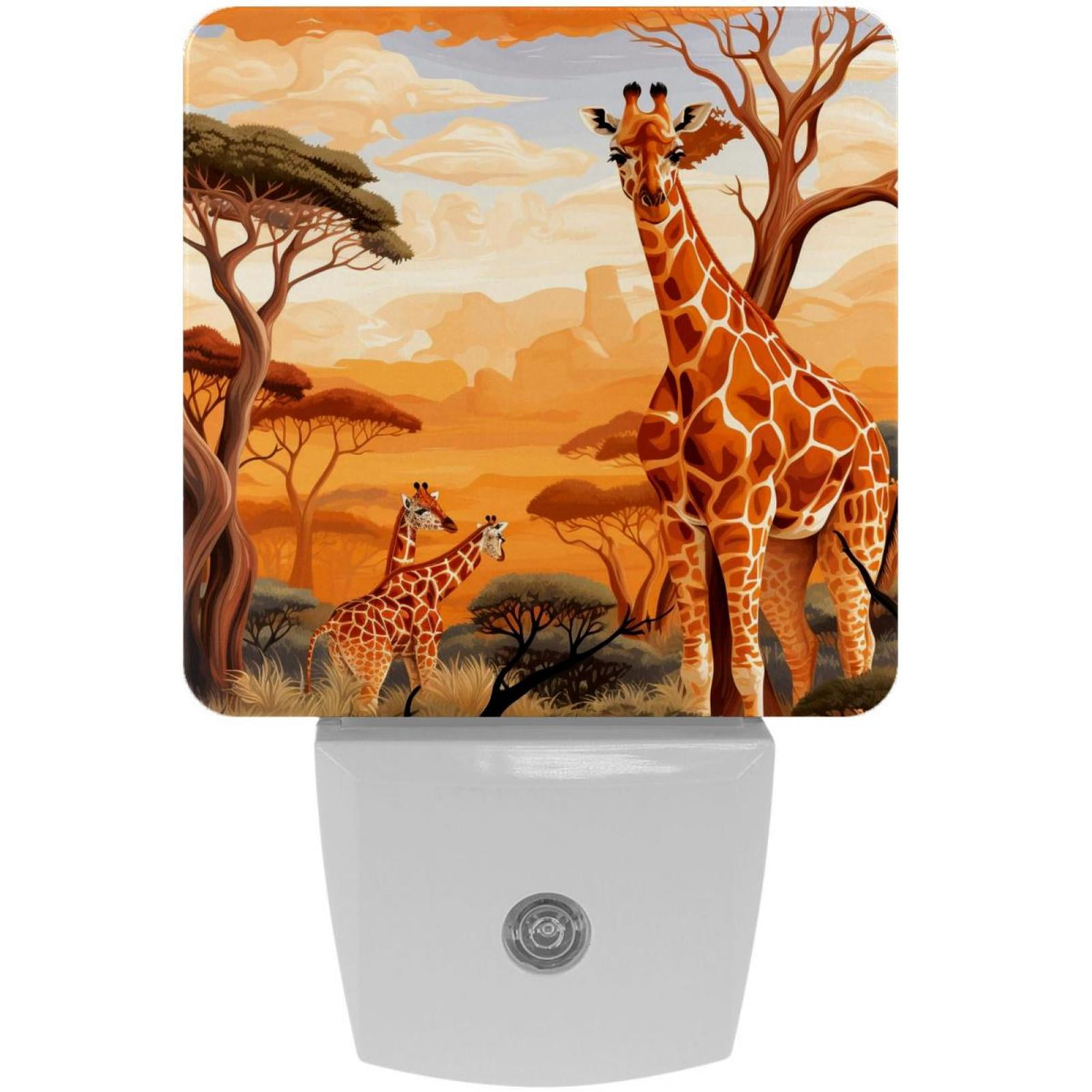 Giraffe LED Square Night Lights - Energy Efficient Plug-in Wall Lamp ...