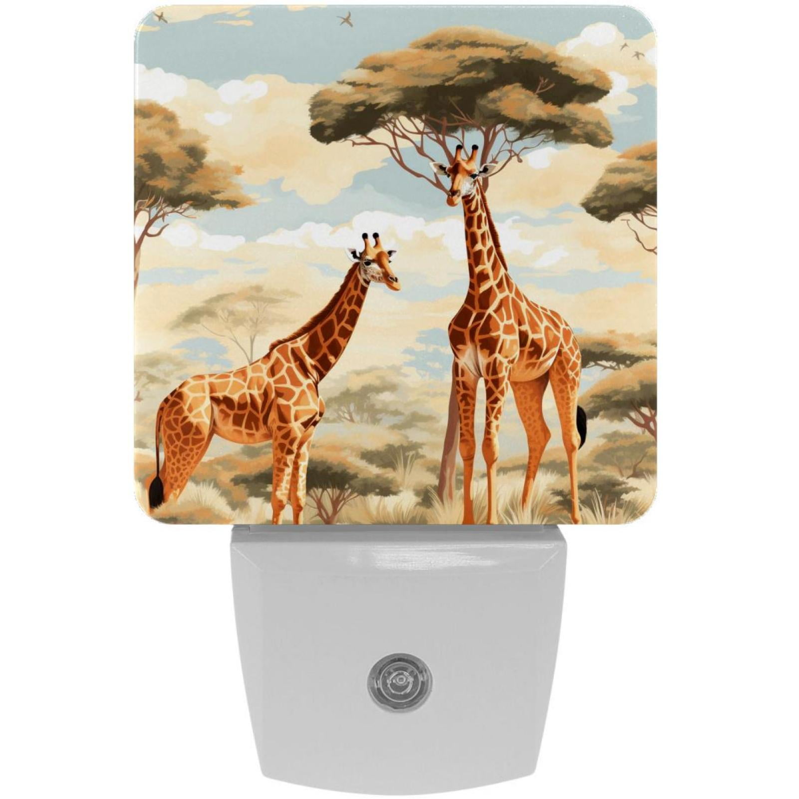 Giraffe LED Square Night Lights - Energy Efficient Plug-in Wall Lamp ...