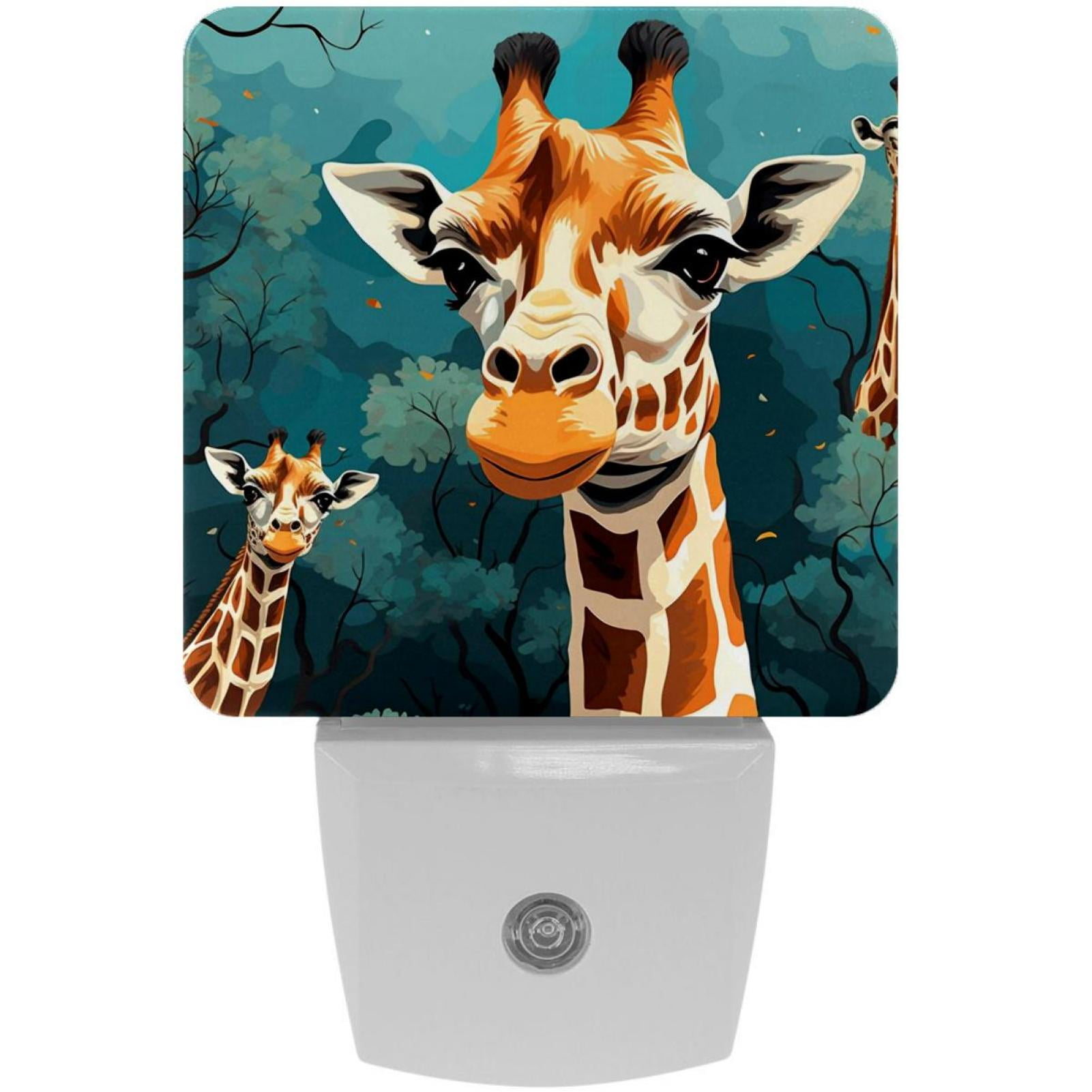 Giraffe LED Square Night Lights - Portable and Stylish for Bedroom and ...
