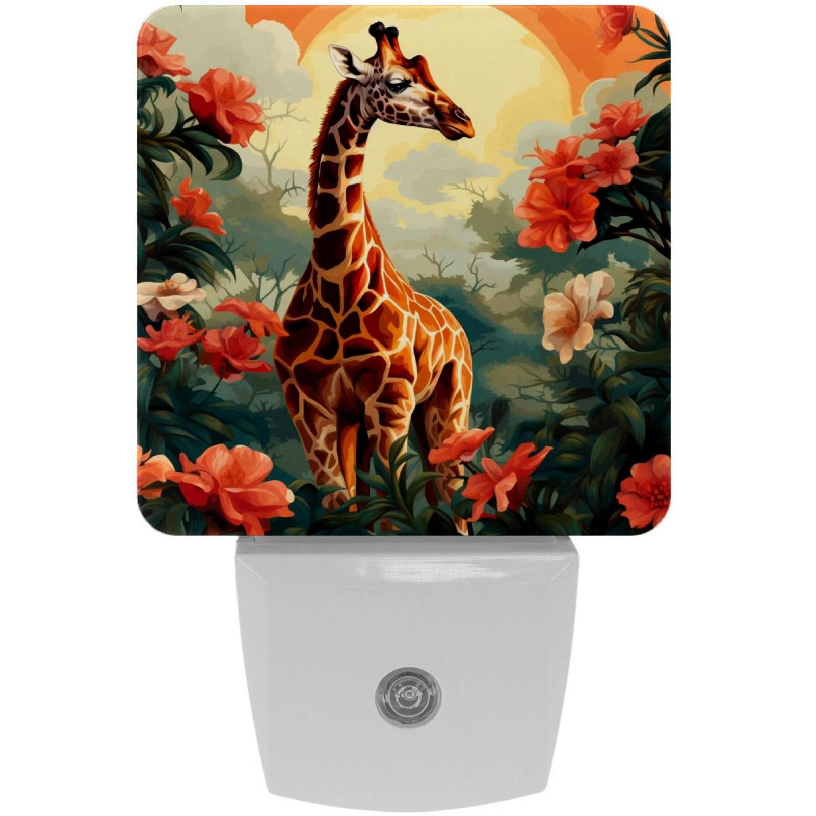 Giraffe LED Square Night Lights - Portable and Stylish for Bedroom and ...