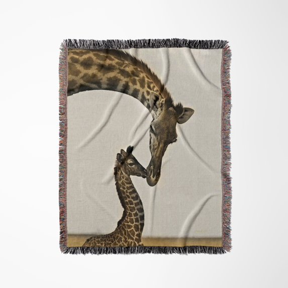 Giraffe Mama And Baby, Woven Blanket - Walmart.com