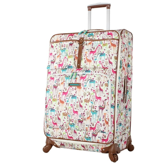 Giraffe Park Luggage 24" Expandable Design Pattern Suitcase With ...
