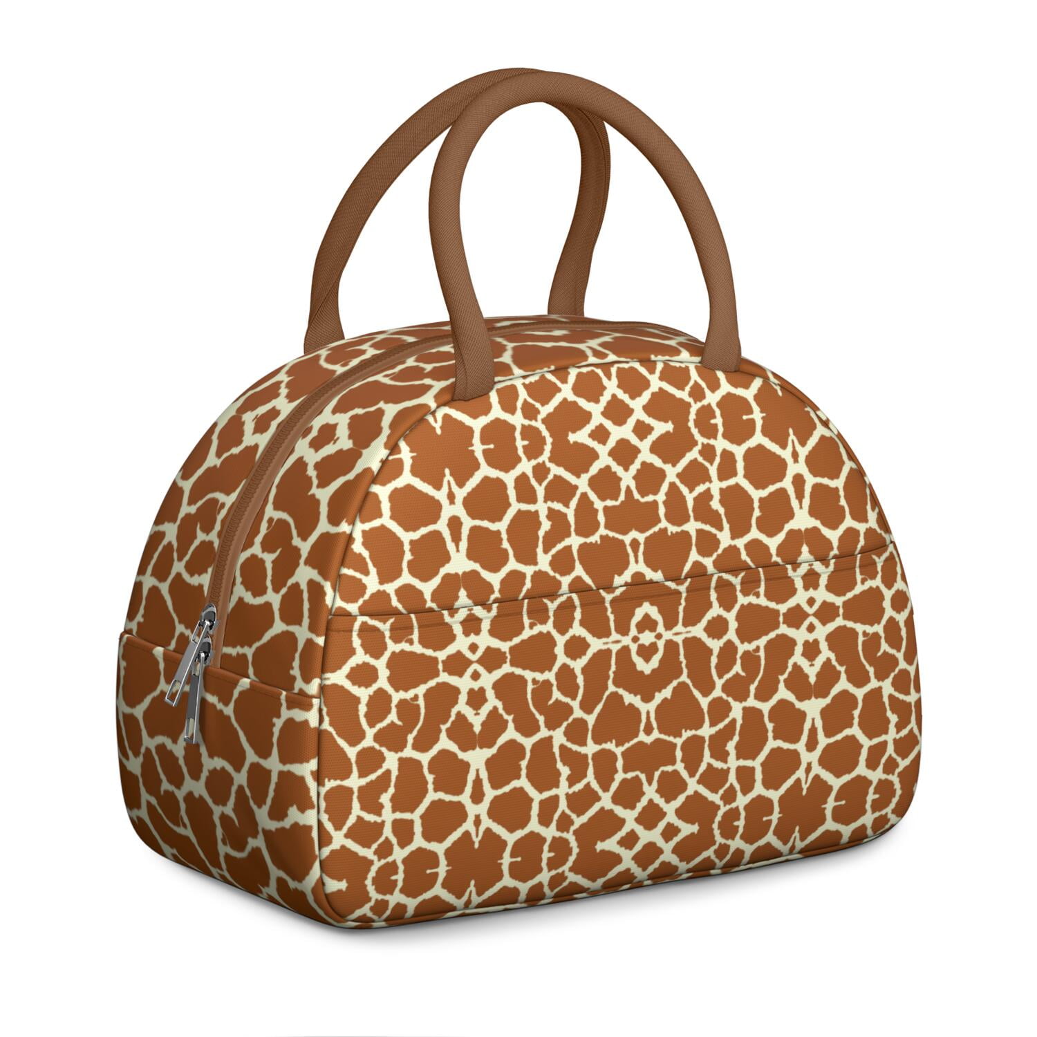 Giraffe Print Lunch Bag for Women, Large Reusable Thermal Cooler Tote ...