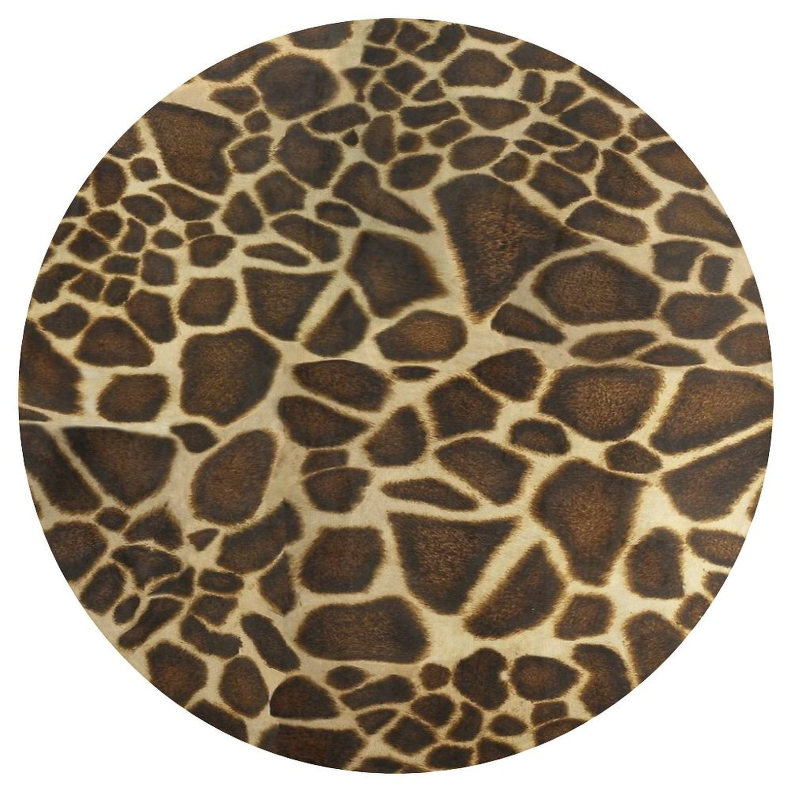 Giraffe Print Texture Round Carpet Rug for Living Room Bedroom Chair ...
