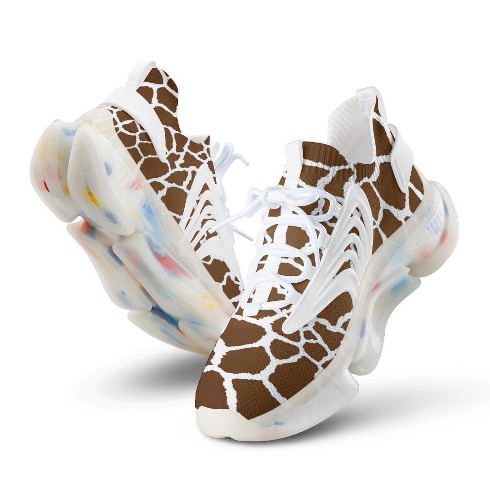 Giraffe Print Walking Shoes for Men Woman Lightweight Tennis Fashion ...