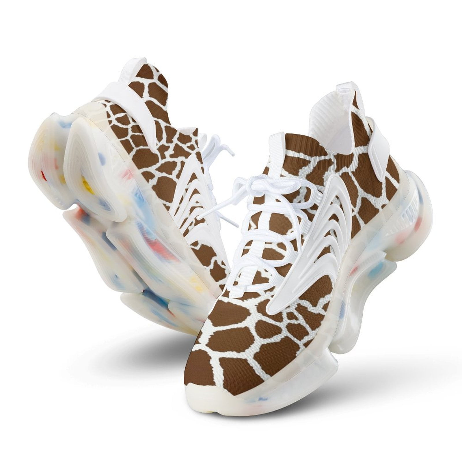 Giraffe Print Walking Shoes for Men Woman Lightweight Tennis Fashion ...