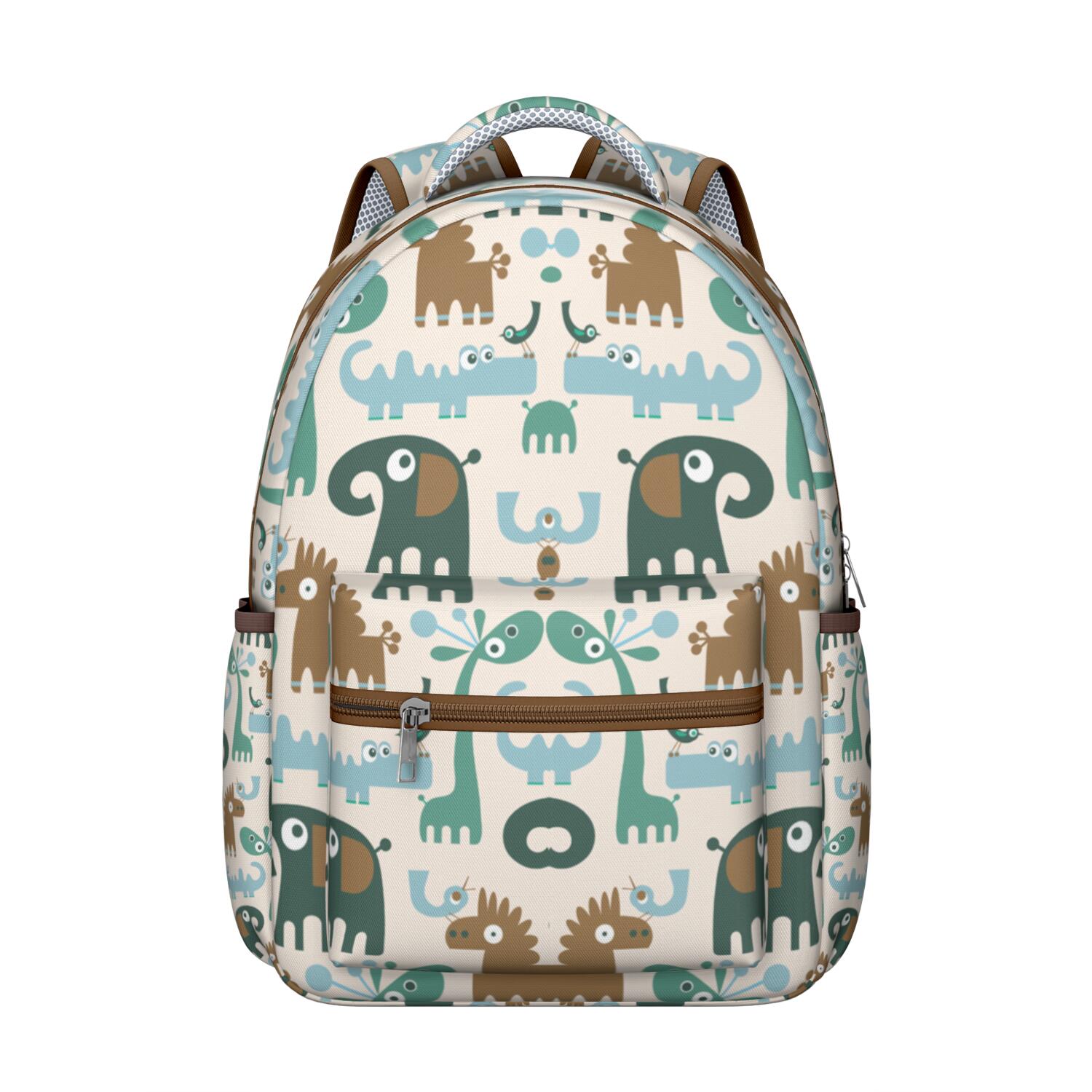 Giraffe Print Waterproof School Backpack - Ergonomic Student Bookbag ...