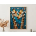 Giraffe Safari Nursery Cute Animal Impasto Blue Sky New Mom Gentle ...
