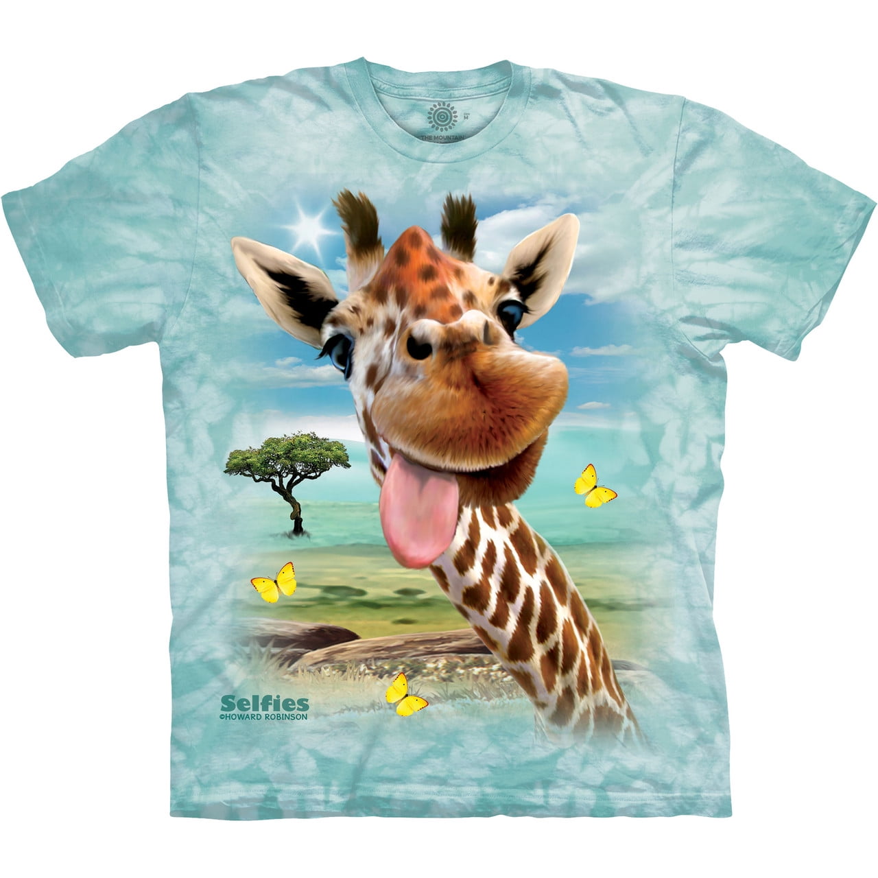 Giraffe Selfie Classic All Over Print Unisex T-Shirt Tee Sweatshirt ...
