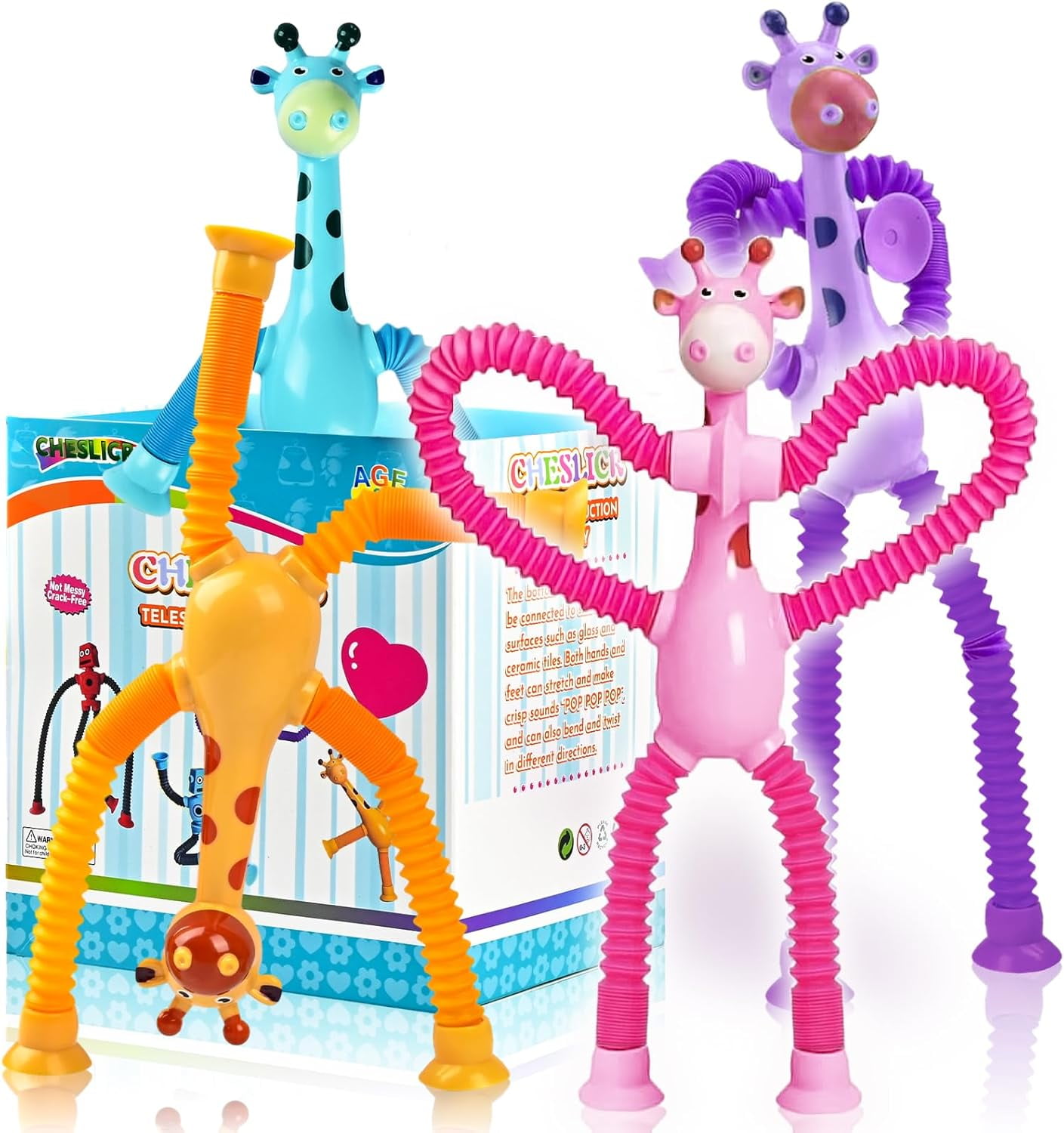 Giraffe Sensory Toys 4Pcs Easter Basket Stuffer Gift for Toddlers Girls ...