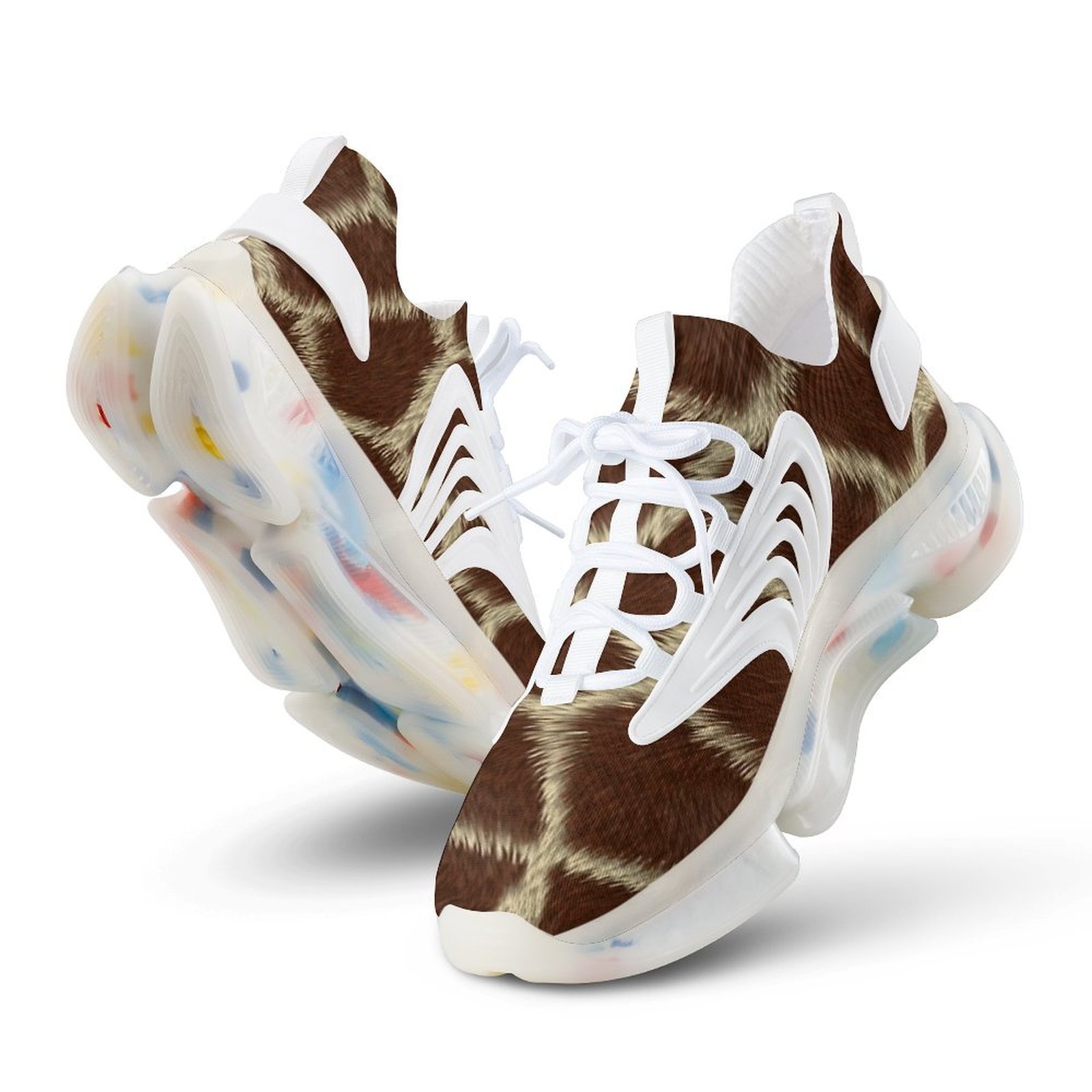 Giraffe Skin Print Walking Shoes for Men Woman Lightweight Tennis ...