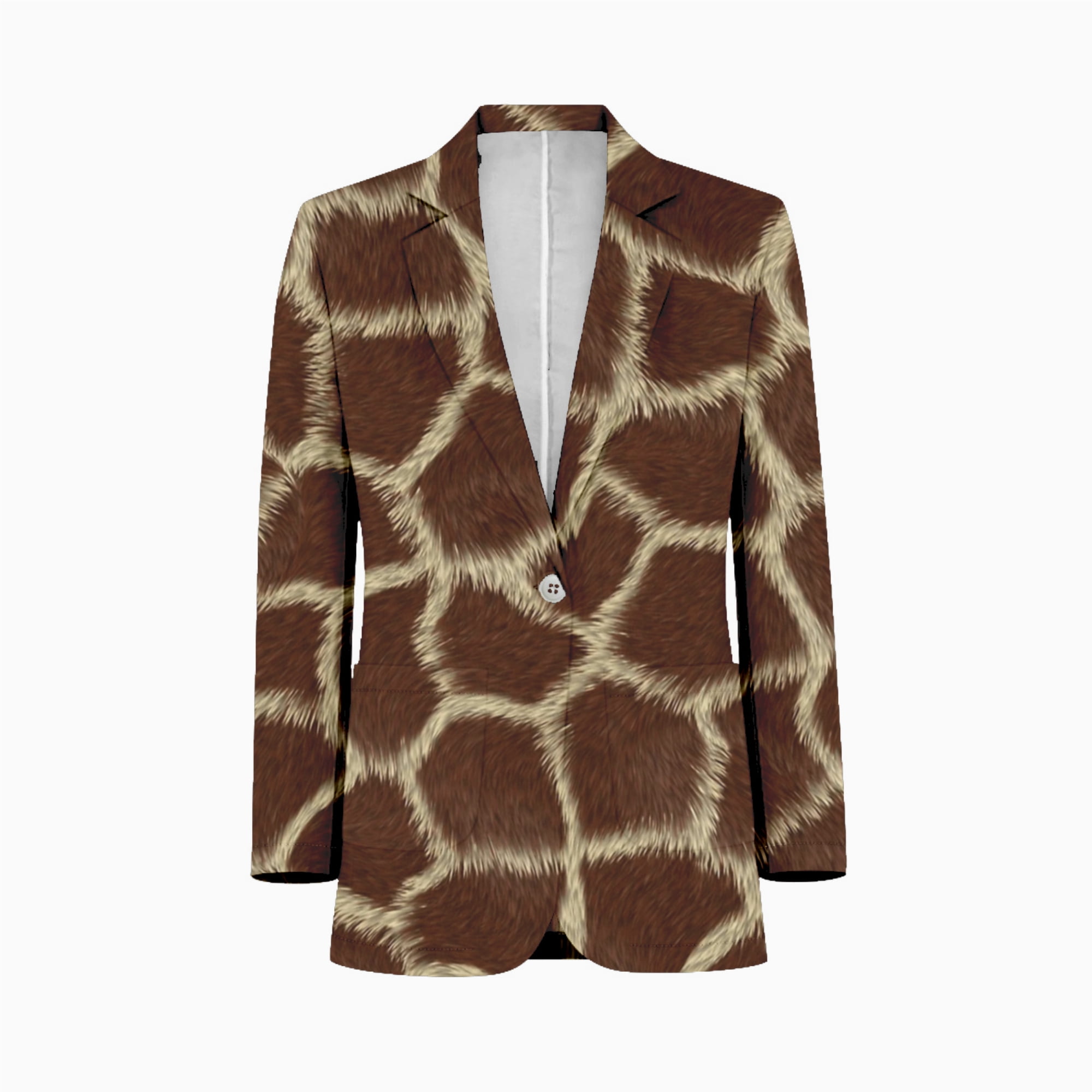 Giraffe Skin print Mens Suits Shawl Collar Slim Fit Suit Mens Groom ...
