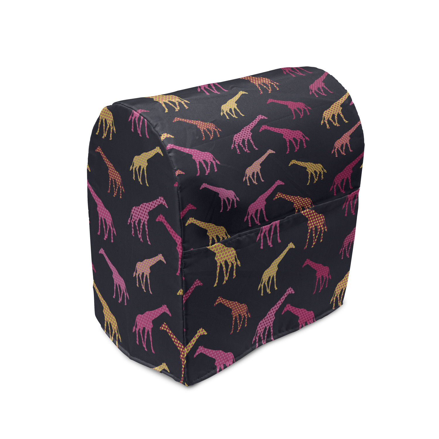 Giraffe Stand Mixer Cover, Dotted and Lively Colored Zoo Animal ...