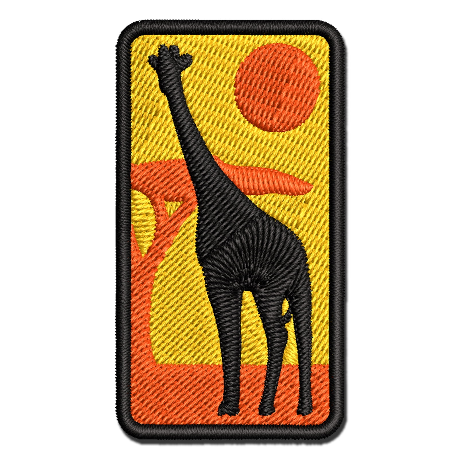 Giraffe Standing Solid Applique Multi-Color Embroidered Hook & Loop ...