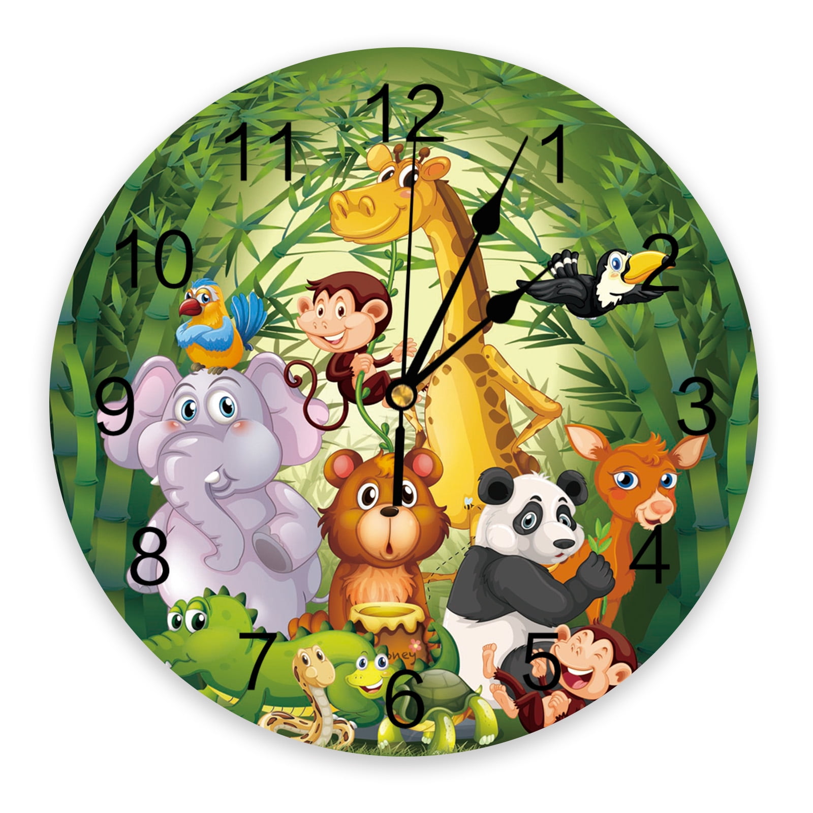 Giraffe Streaks Animal Retro Wall Clock For Home Living Room Bar Cafe r ...