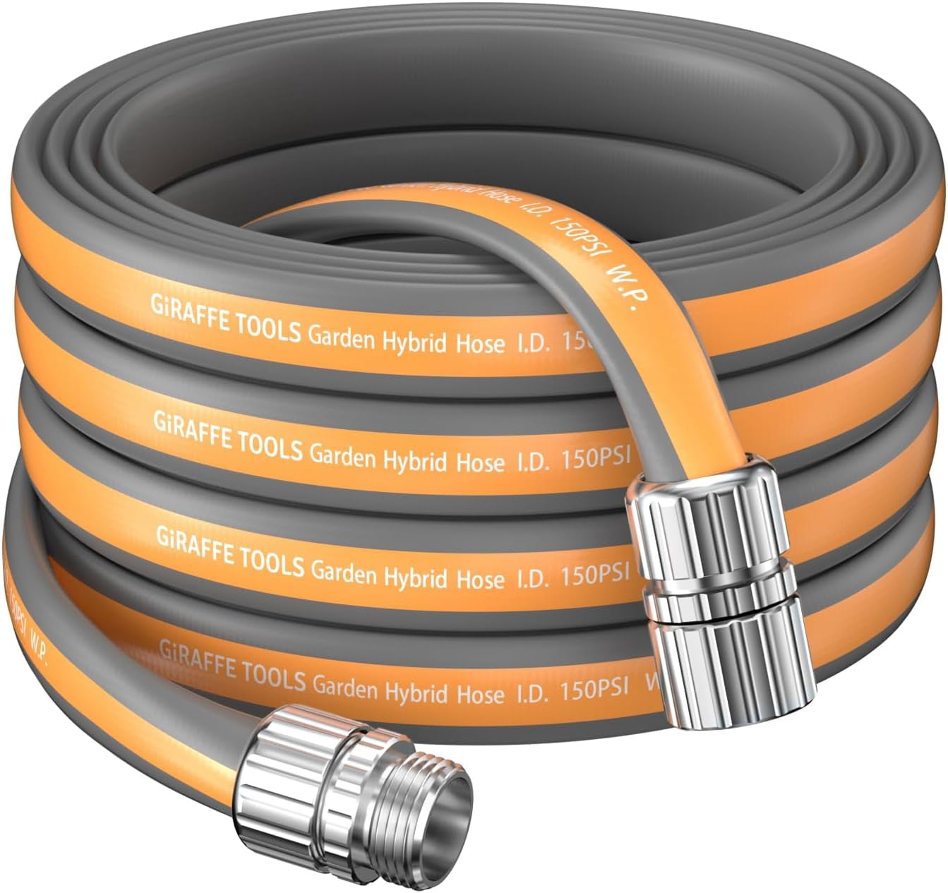 Garden Hose 50FT, 5/8" Lightweight Lay Flat Water Hose, Custom Length ...
