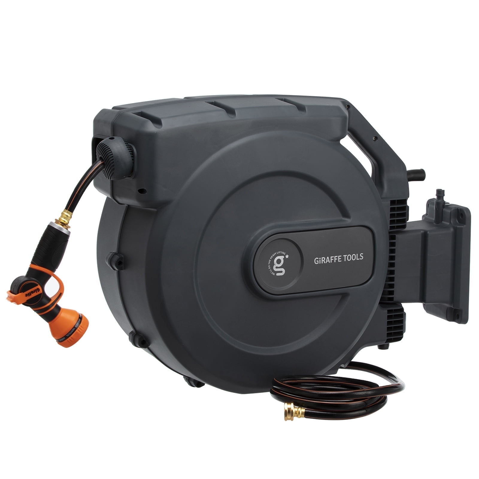 Giraffe Tools Retractable Garden Hose Reel 115 ft 5/8 in Wall Mount ...