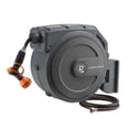 Giraffe Tools Retractable Garden Hose Reel, 5/8in-90ft Hose, Dark Grey ...