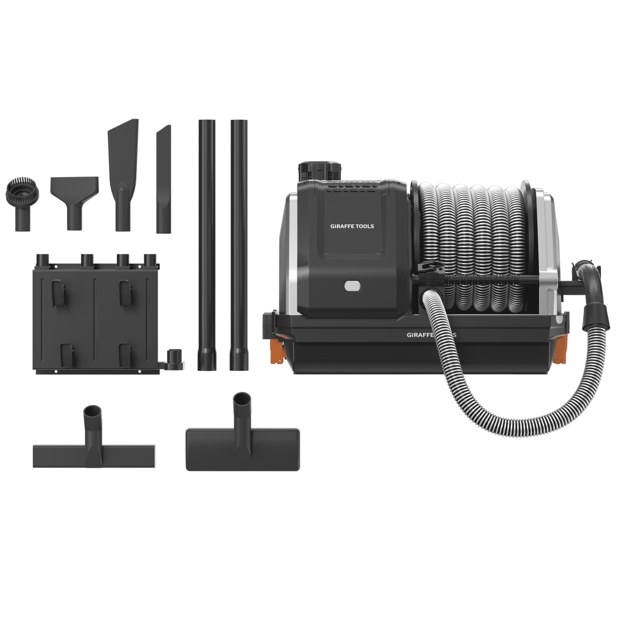 Giraffe Tools Retractable Vacuum Cleaner-30ft Hose, Wall-Mounted, Wet ...