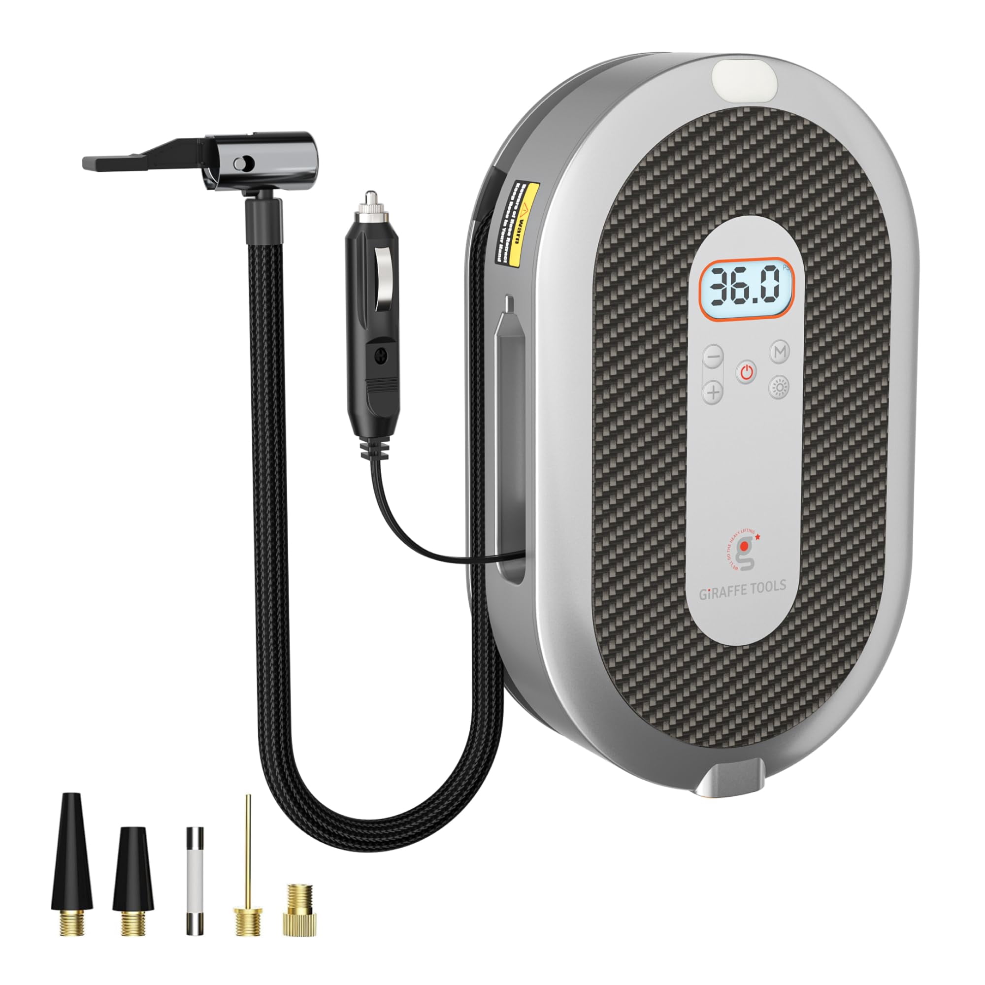 Giraffe Tools Tire Inflator Portable Air Compressor, 150 12V Car Air ...